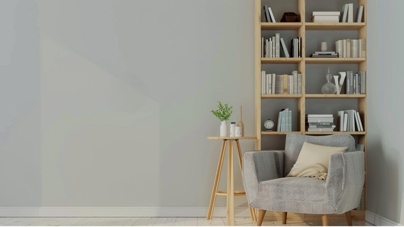 Zoom Background, Minimalist Cozy Reading Nook Virtual Backdrop, Zoom ...