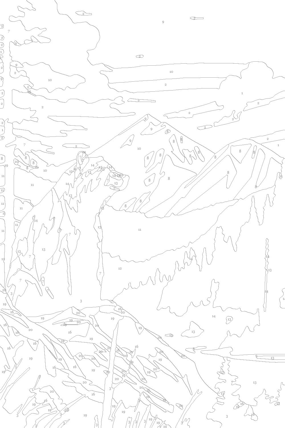 5 Printable Paint by Numbers - National Parks Wildlife Paint by Numbers ...