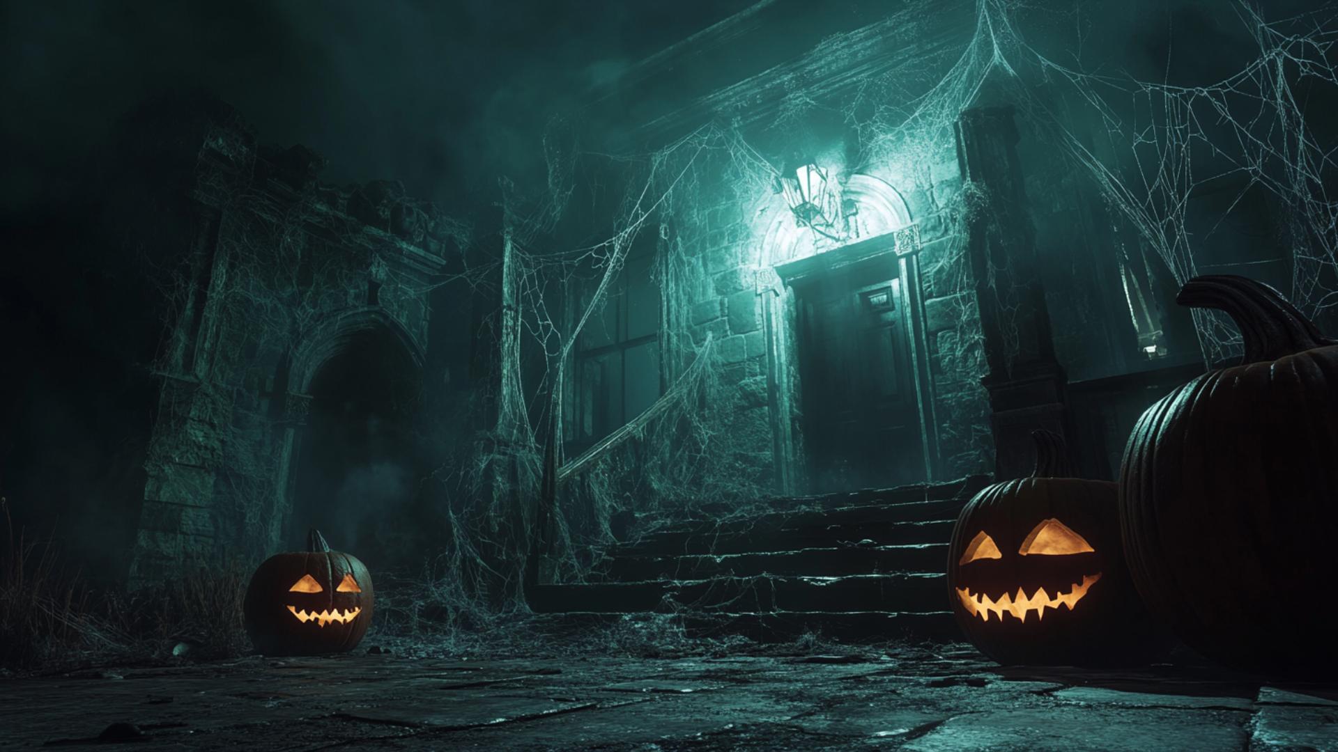 Halloween Zoom Horror Theme Background, Halloween Zoom Call Backdrop ...