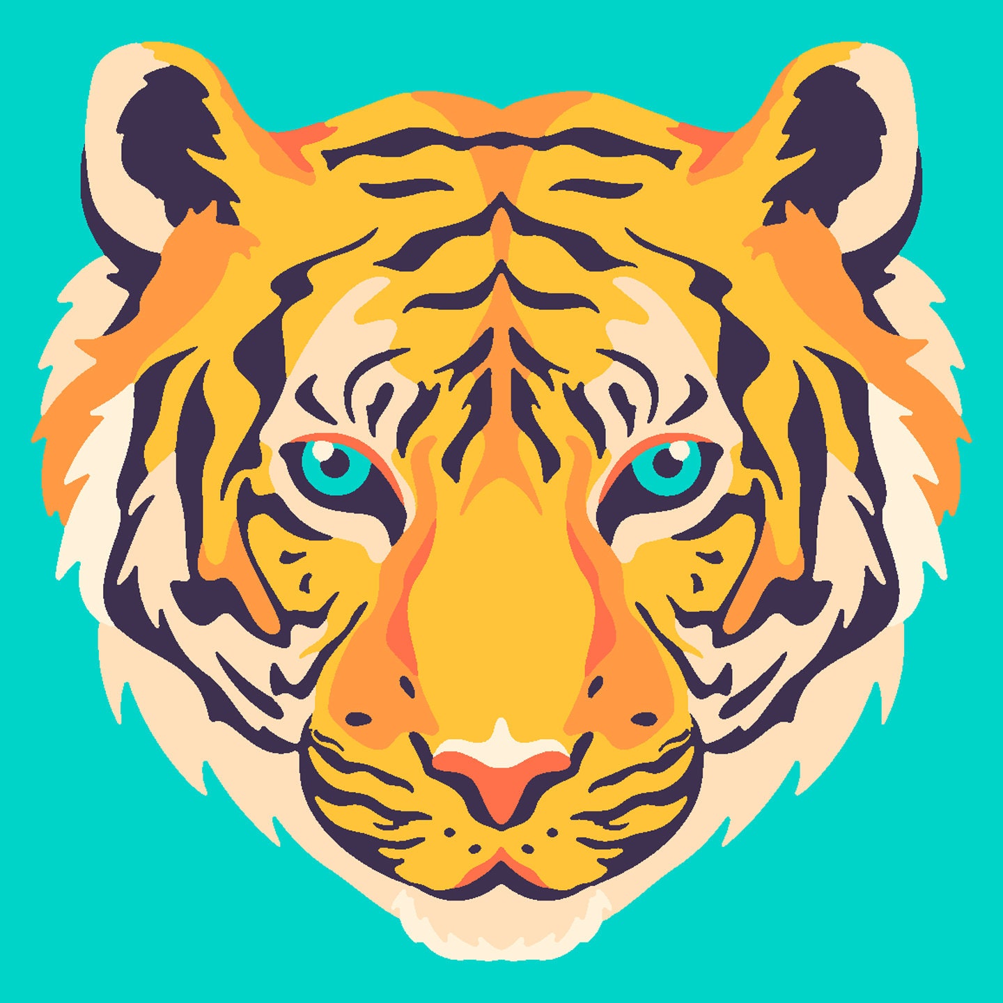 Paint by Number Tiger Animal Paint by Numbers Paint Kit for Adult Paint ...