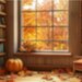 Fall Themed Zoom Background, Autumn Bookshelf for Zoom Meeting Virtual ...