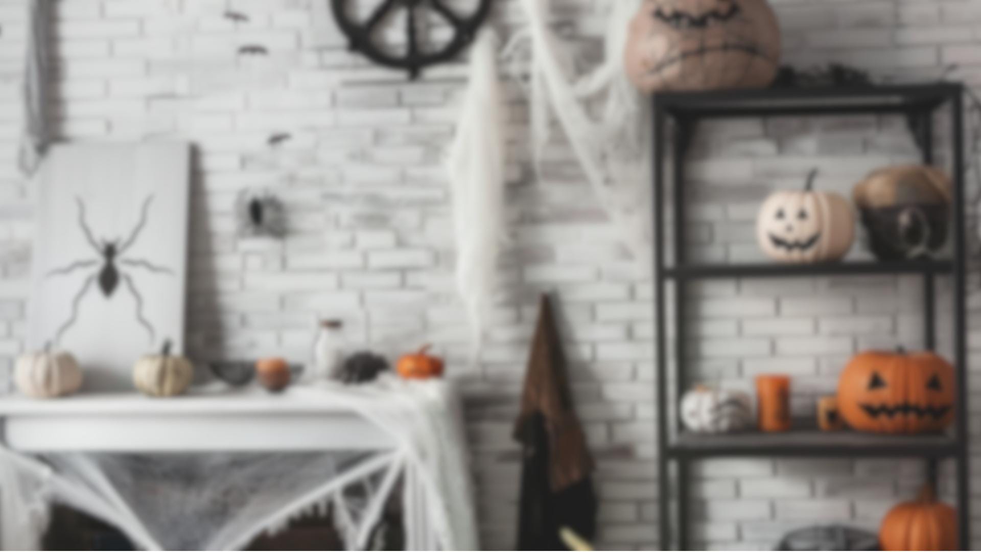Zoom Background, Halloween Zoom Background, Spooky and Shelf Decor ...