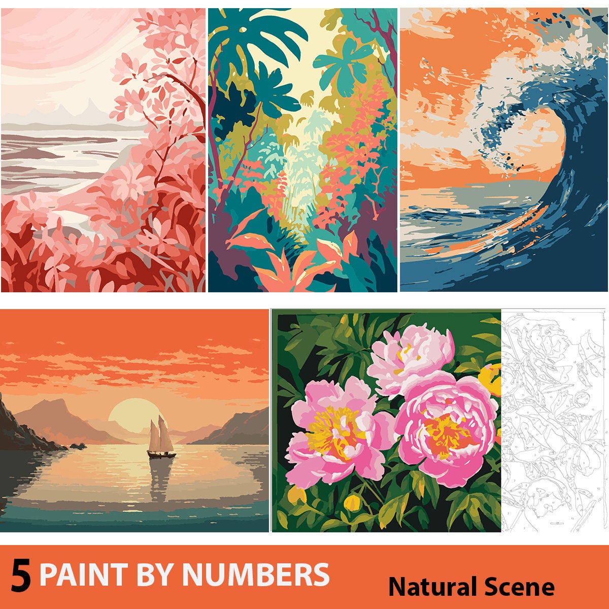 Paint by Number - 20 Artworks Printable Paint by Numbers - Paint by ...