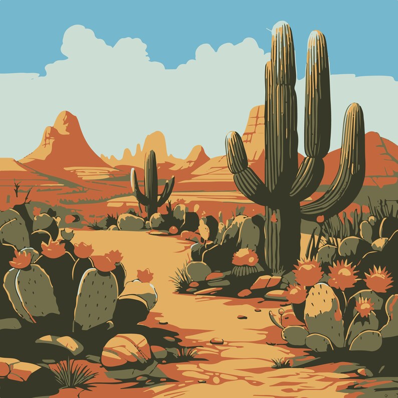 Arizona Landscape Paint by Numbers - Paint by Number for Adult - Paint ...
