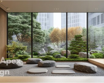 Zoom Cozy Peaceful Backdrop, Zen Japanese Garden Zoom Background ...