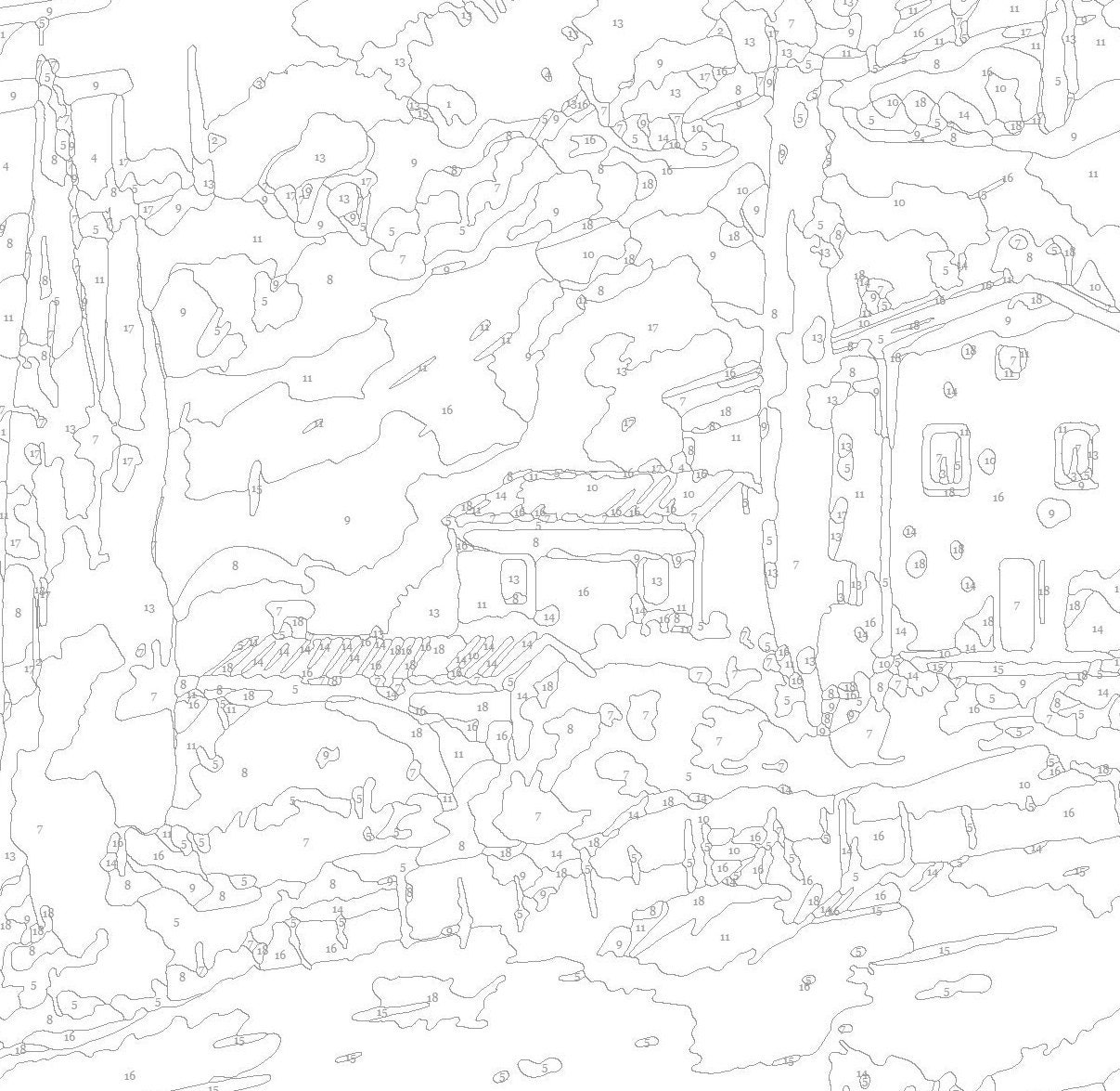 Paint by Number for Adult - Landscape Farm House Vineyard Paint by ...