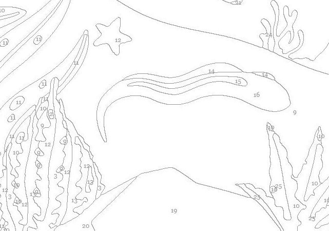 Paint by Number- Sea World Landscape Undersea Life Fish Whale Paint by ...