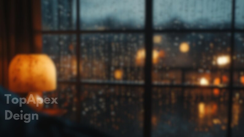 Zoom Background, Rainy Day Virtual Backdrop, Zoom Call, Virtual ...