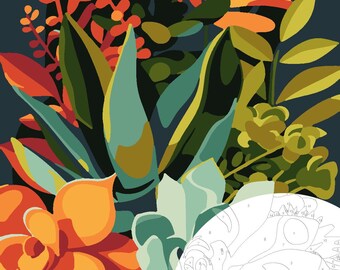 Paint by Number, Succulent Flower Pot Paint by Numbers, Paint Kit for ...