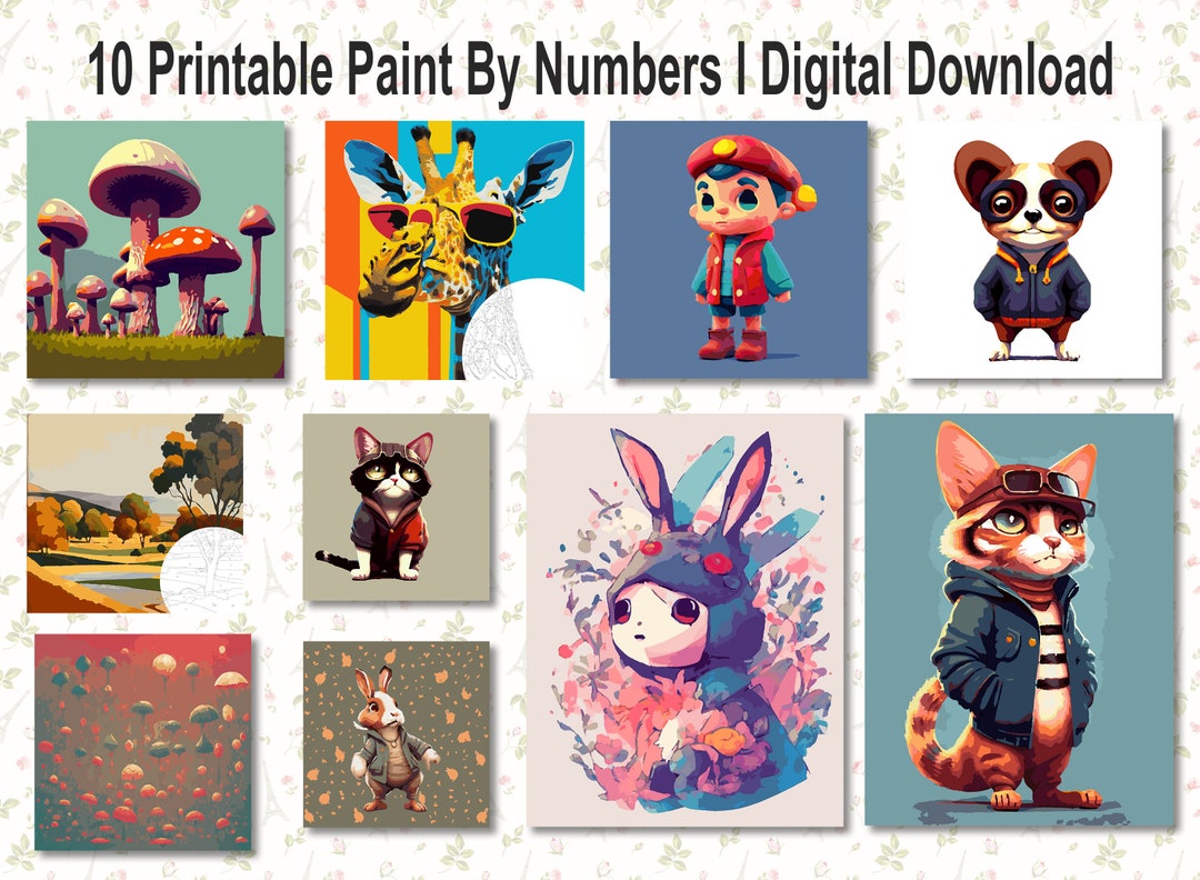 Paint by Number 10 Printable Animation Paint by Numbers Animation ...