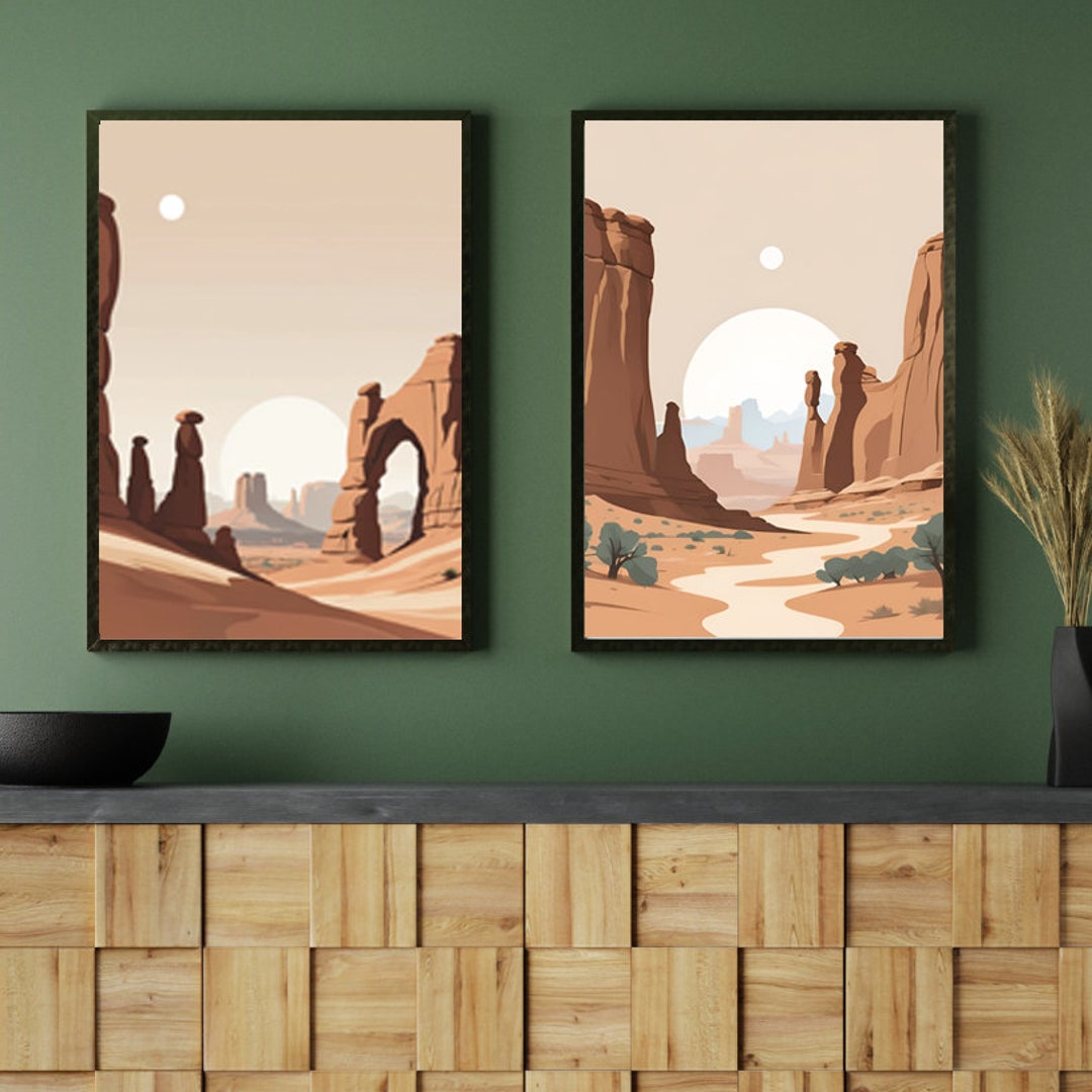 Utah Landscape Paint by Numbers Desert Landscape Painting Easy DIY ...