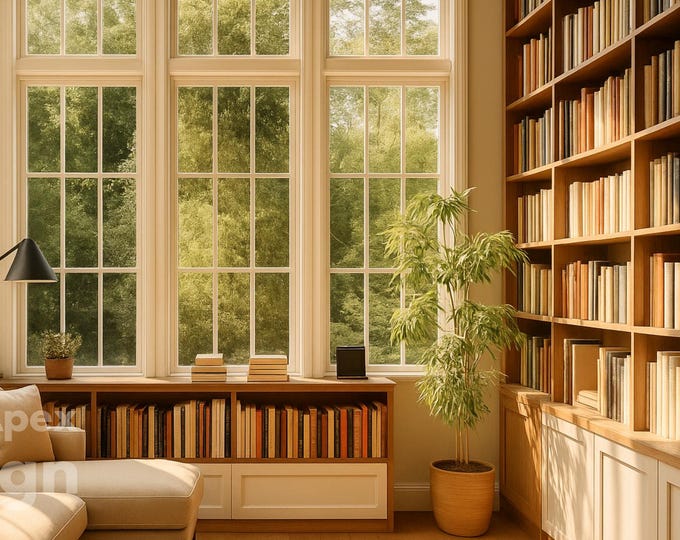 Zoom Visual Background, Home Library Bookshelf Zoom Background, Virtual ...