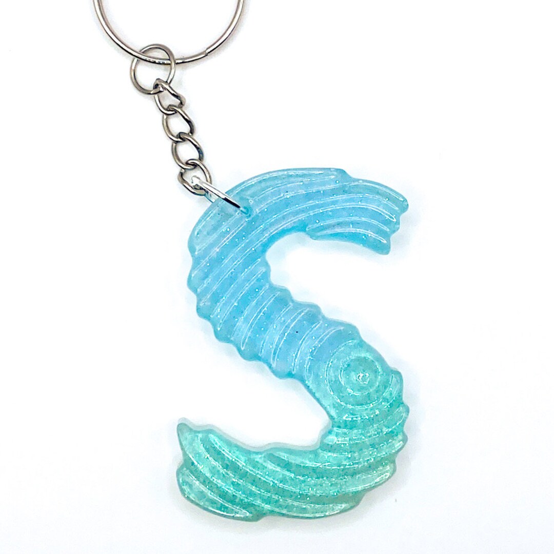Ocean Ripples Resin Letter / Alphabet Keychains Handmade Unique and ...