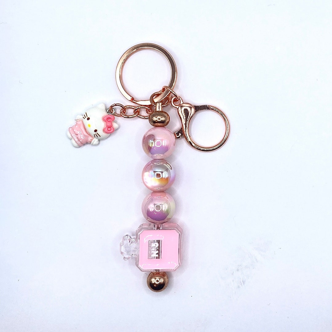 Pink Hello Kitty Beaded Keychain and Purse Charms - Etsy