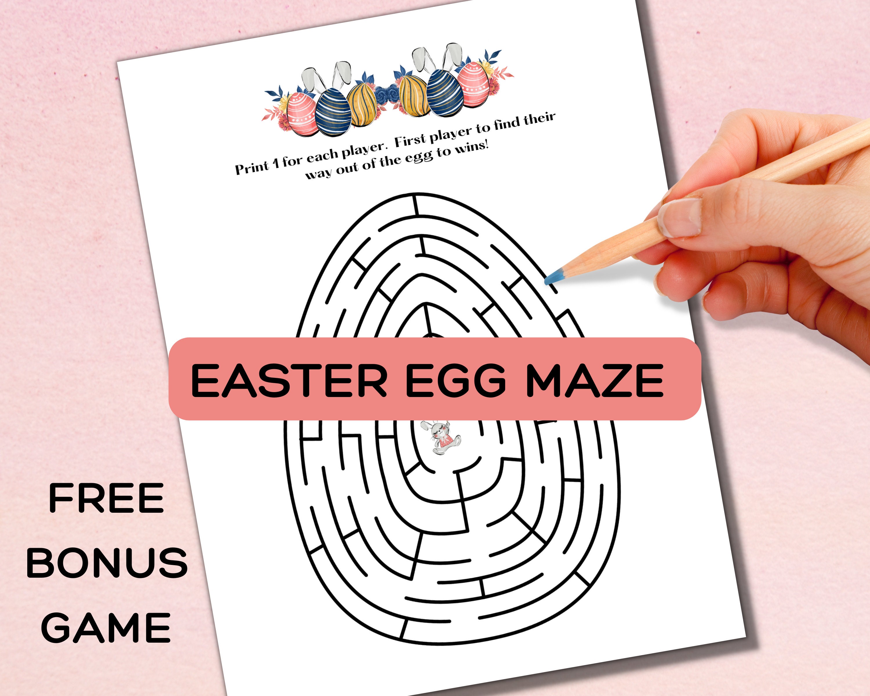 Easter I Spy, Easter Scavenger Hunt and Maze for Kids, Printable Easter ...
