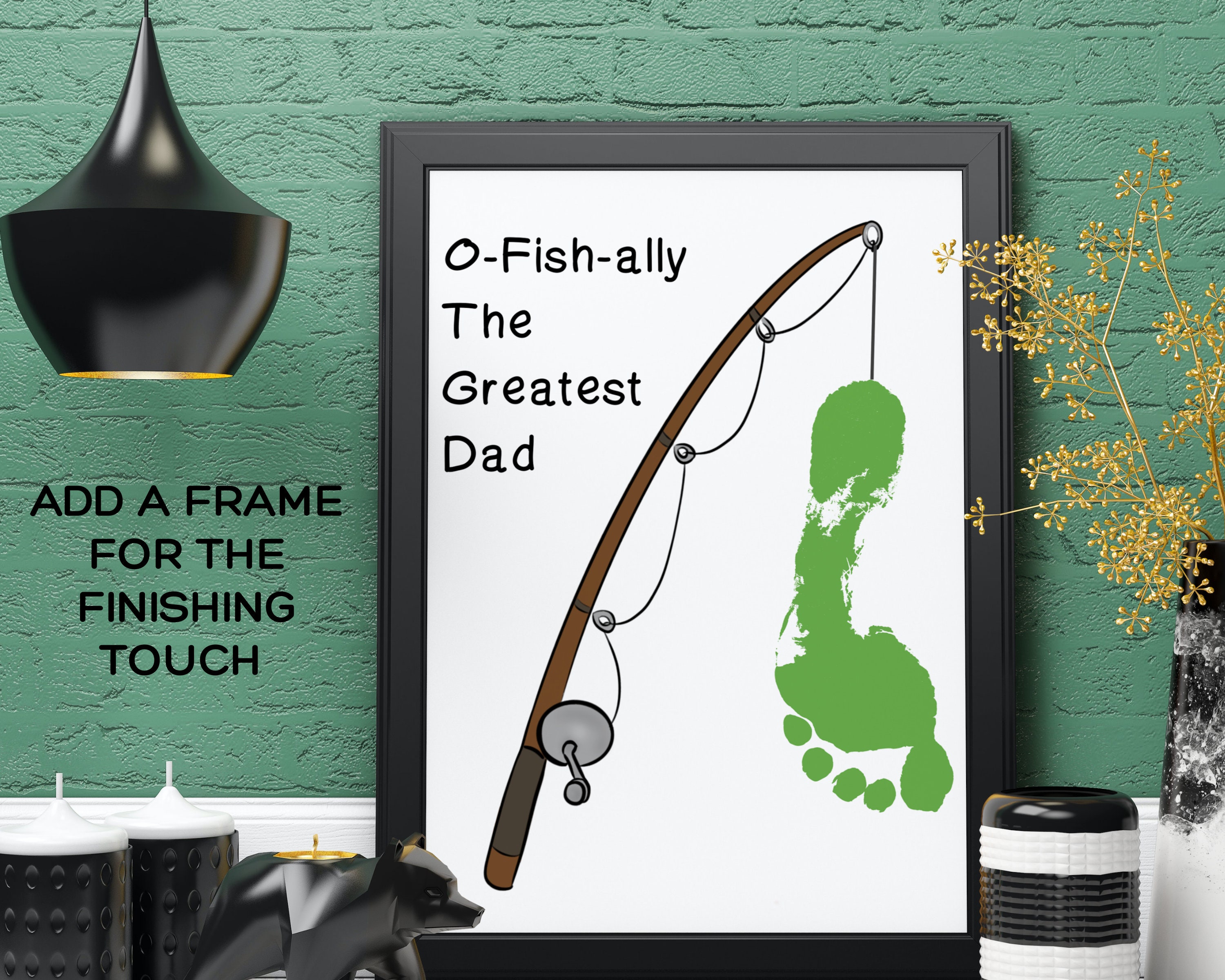 Fathers Day Footprint Craft, DIY Gift for Dad, Fathers Day Handprint ...