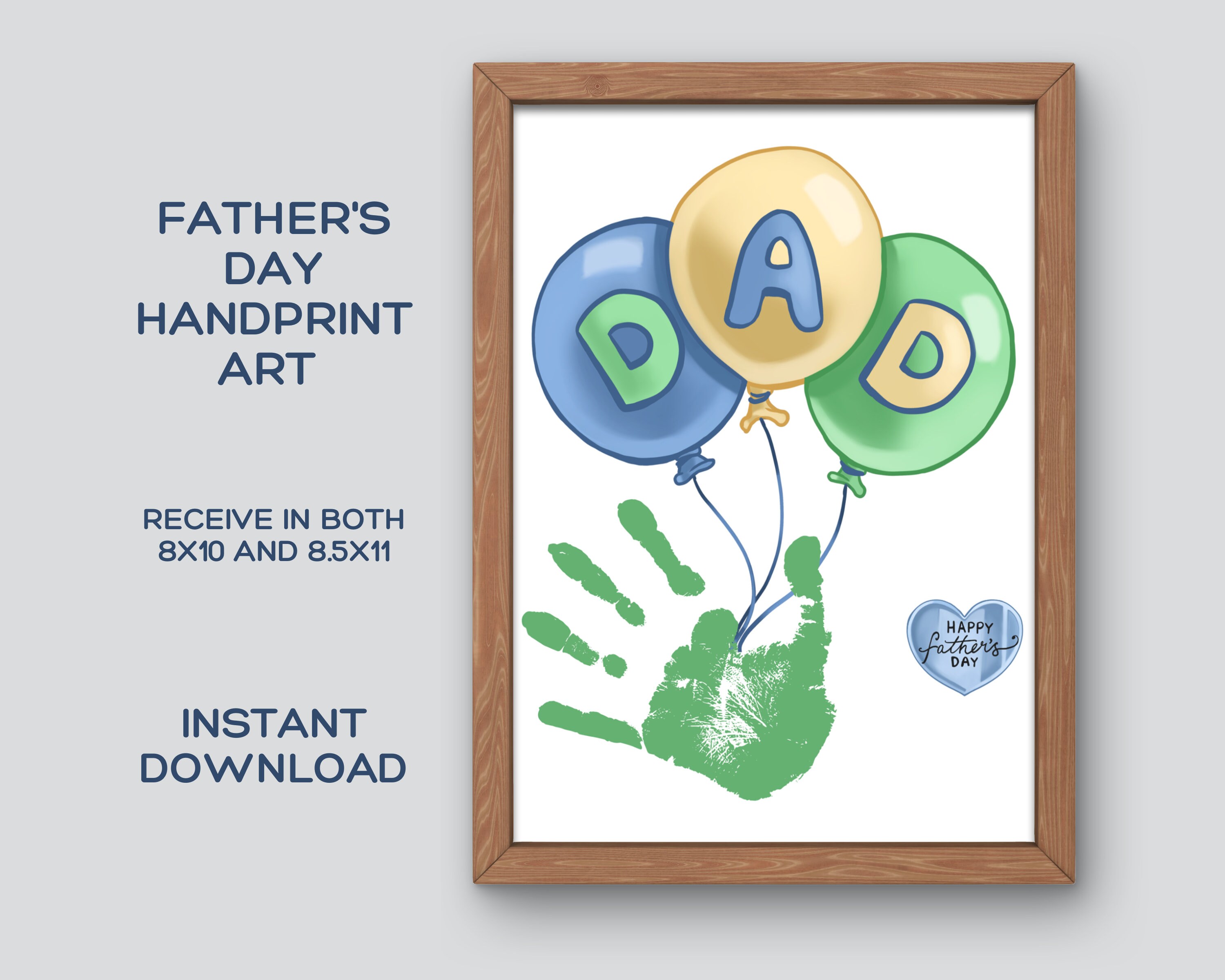 Fathers Day Handprint Craft, DIY Gift for Dad, Fathers Day Handprint ...