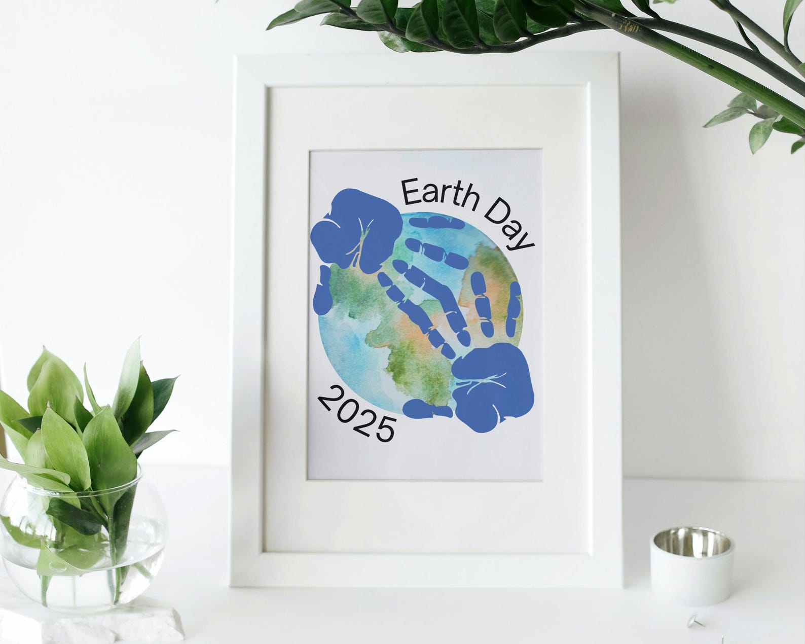 Earth Day Printable Handprint Art, Montessori Handprint Craft Activity ...