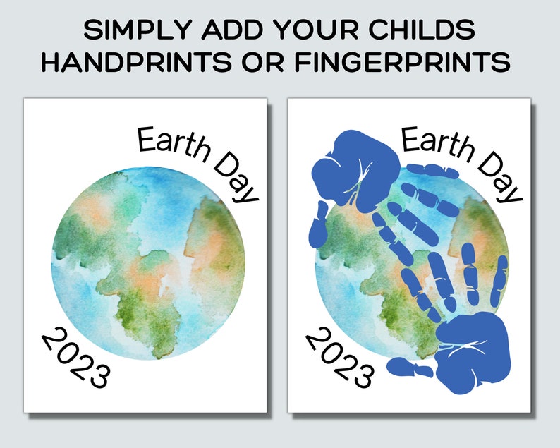 Earth Day Handprint Art Earth Day Printable Earth Day - Etsy