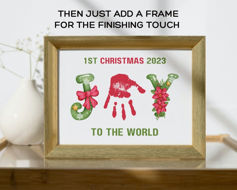 My First Christmas Handprint Art, Baby First Christmas Handprint Craft ...