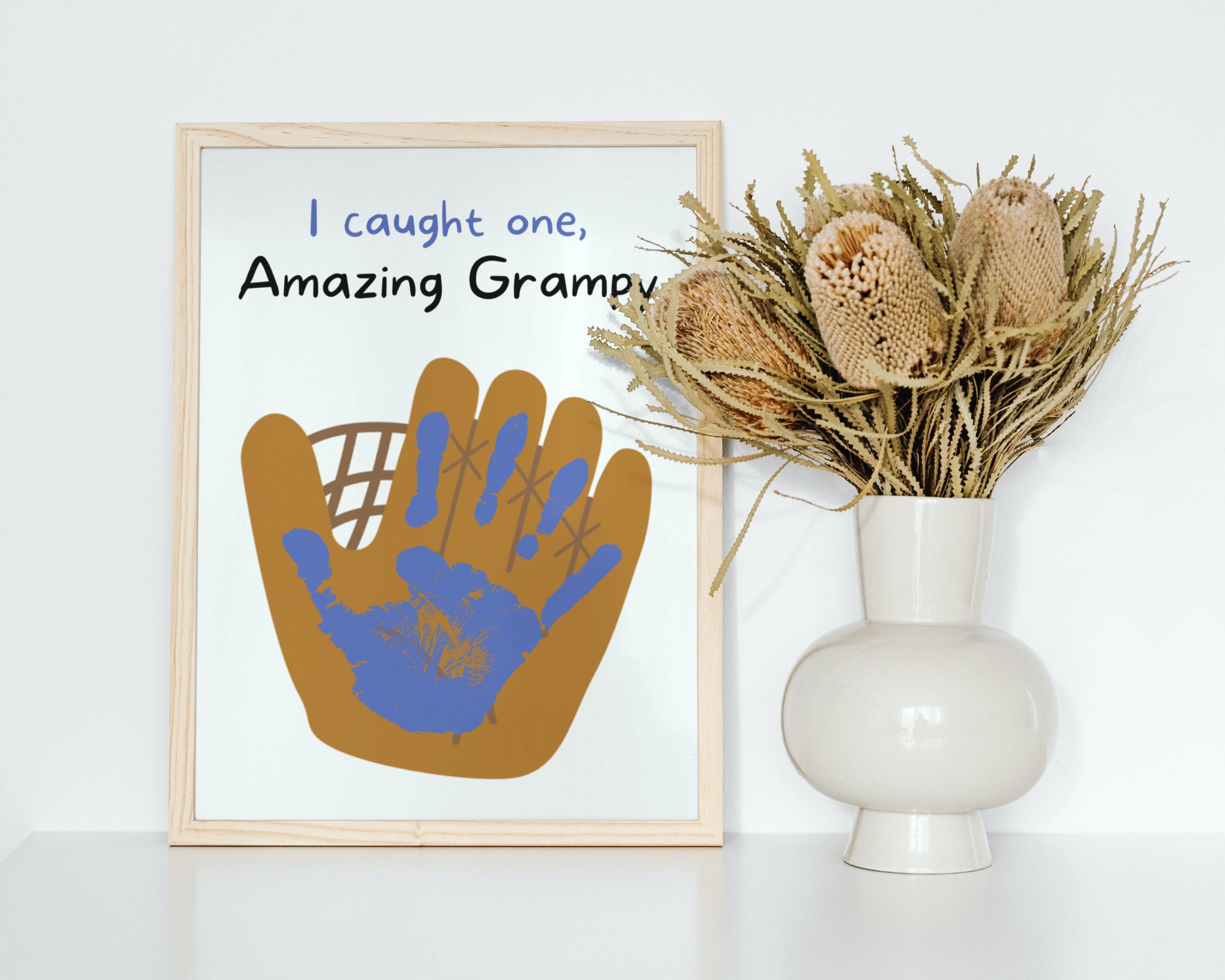 Handprint Art for Grampy Printable, Gifts for Grampy, Footprint Craft ...