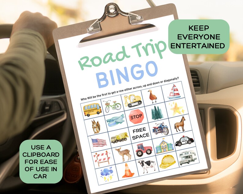 Scavenger Hunt Road Trip Bingo Road Trip Games Printable - Etsy