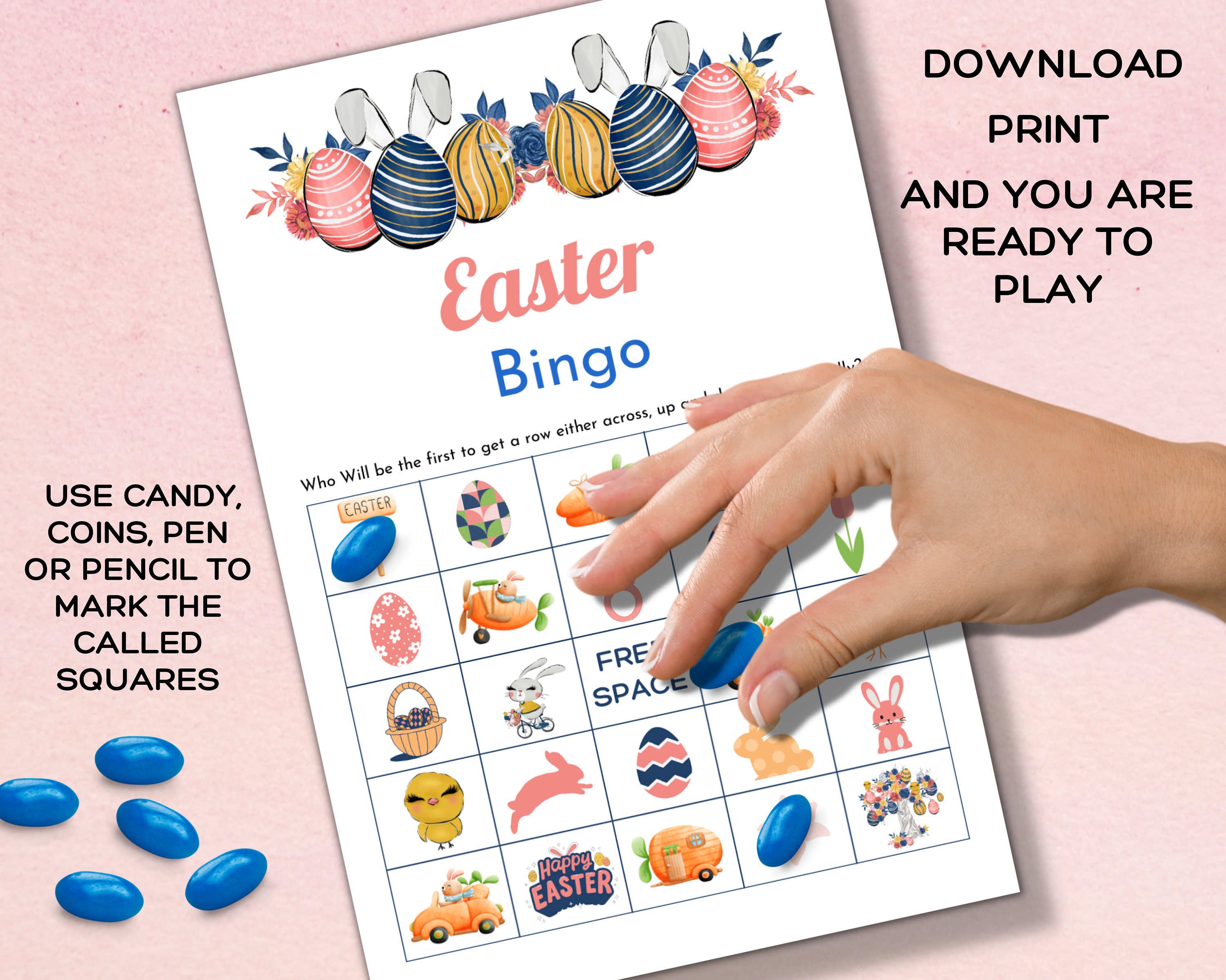 Easter Bingo Cards Printable, Easter Family Games, Family Game Night ...