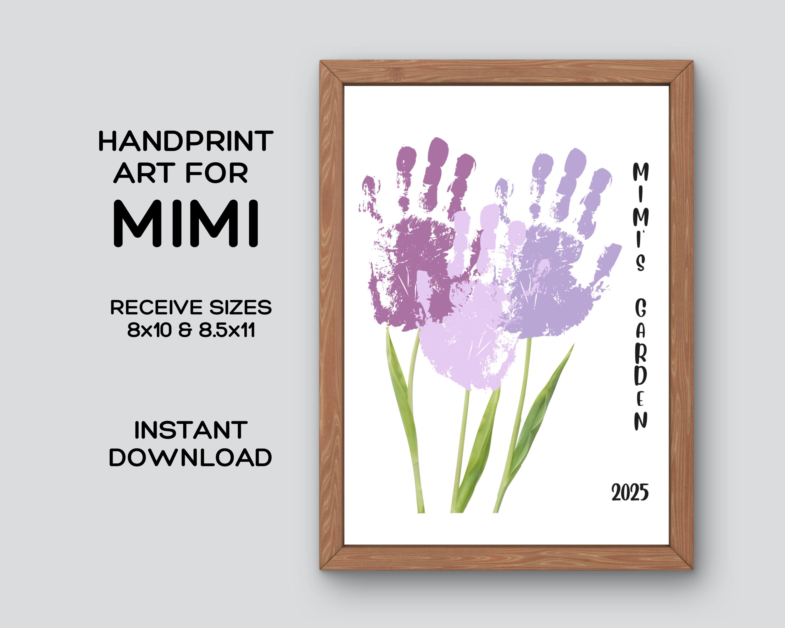 Mothers Day Handprint Printable Gifts for Mimi, Great Grandma Gift From ...