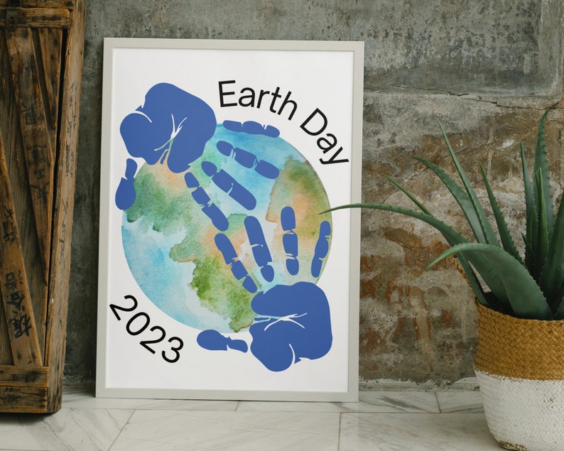 Earth Day Handprint Art Earth Day Printable Earth Day - Etsy