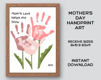 Mothers Day Handprint Art Printable, Mom Handprint Craft, 1st Mothers ...