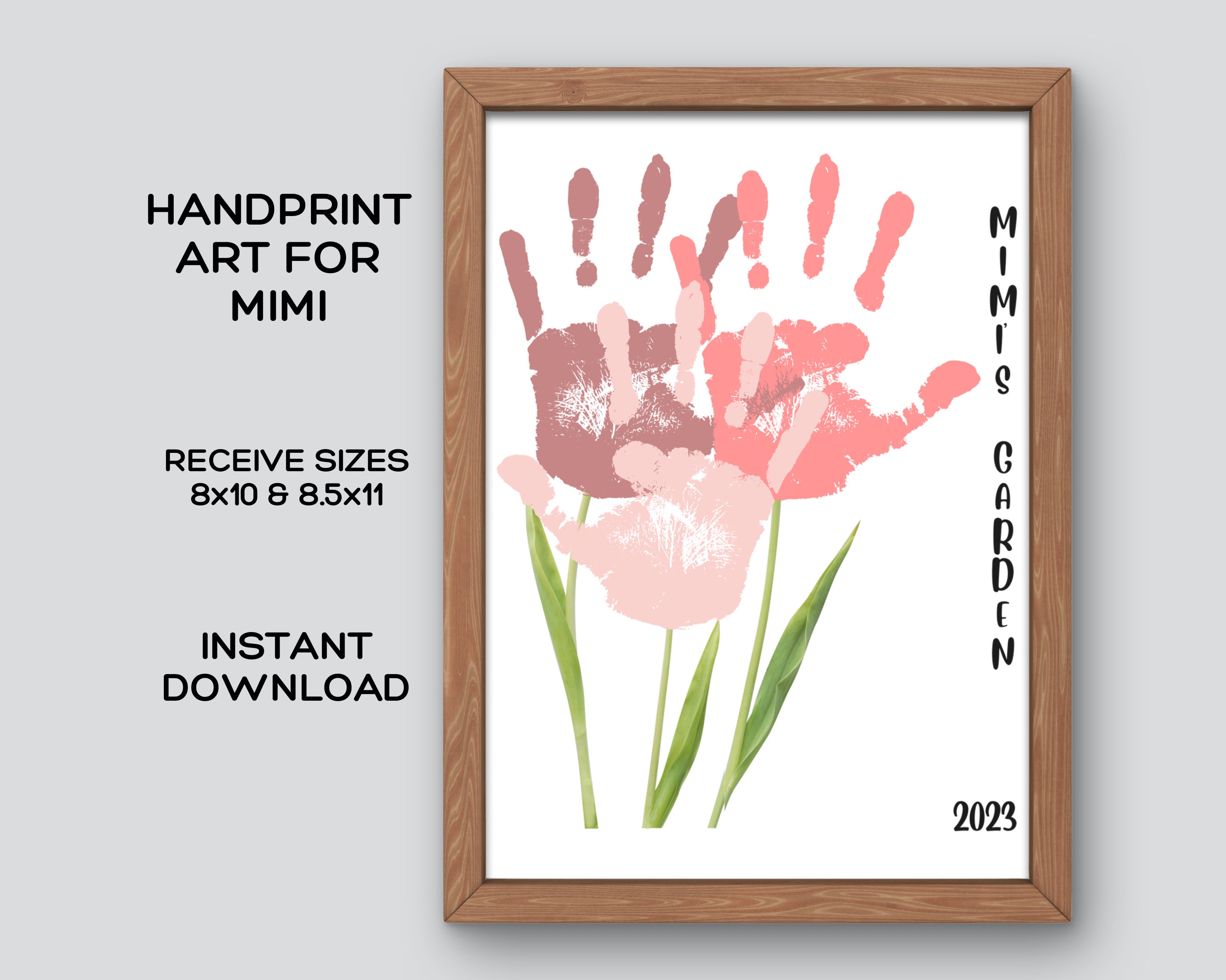 Mothers Day Handprint Printable Gifts for Mimi, Great Grandma Gift From ...