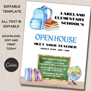 Meet the Teacher Back to School Flyer, School Open House - Etsy