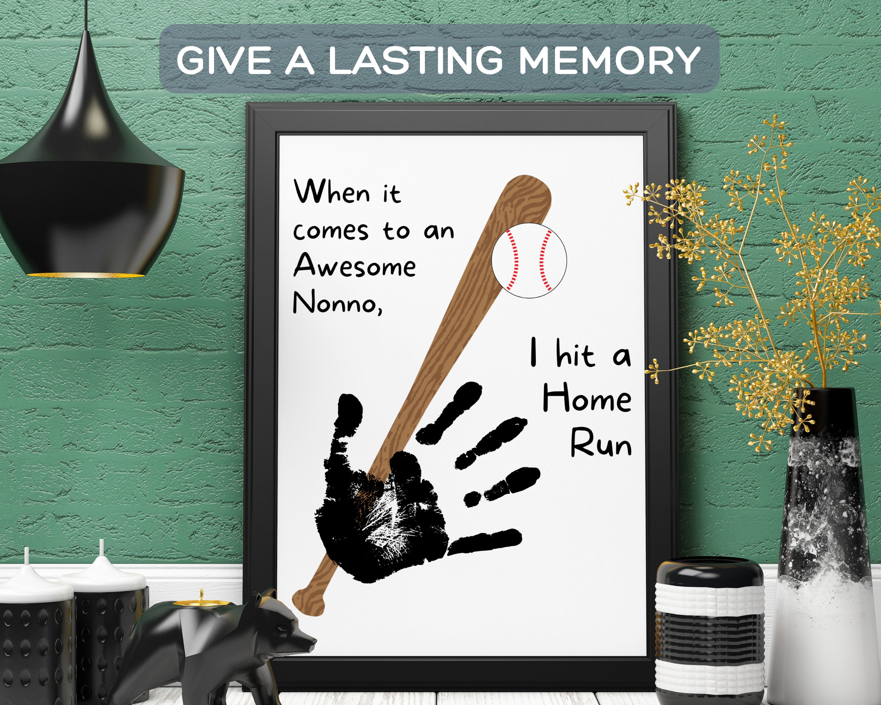 Nonno Handprint Sign Bundle, Footprint Craft Father's Day Gift ...