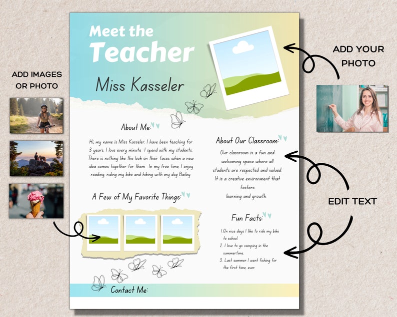Meet the Teacher Editable Canva Template Welcome Back to School Flyer ...