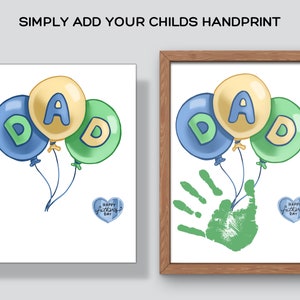 Fathers Day Handprint Craft DIY Gift for Dad Fathers Day - Etsy