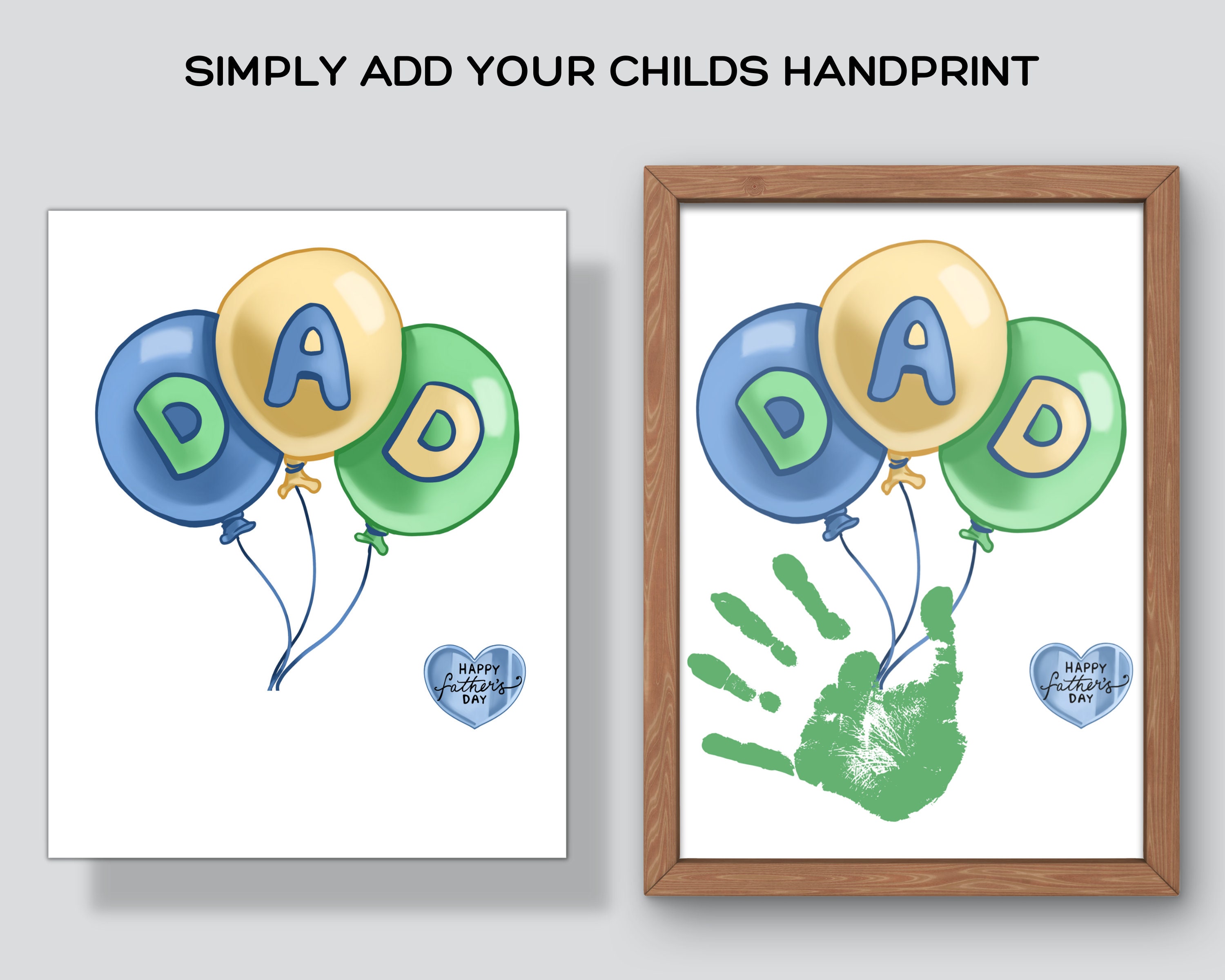 Fathers Day Handprint Craft, DIY Gift for Dad, Fathers Day Handprint ...