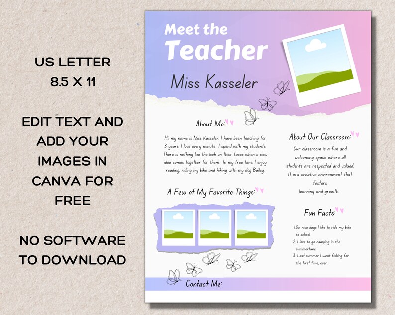 Meet the Teacher Editable Canva Template Welcome Back to School Flyer ...
