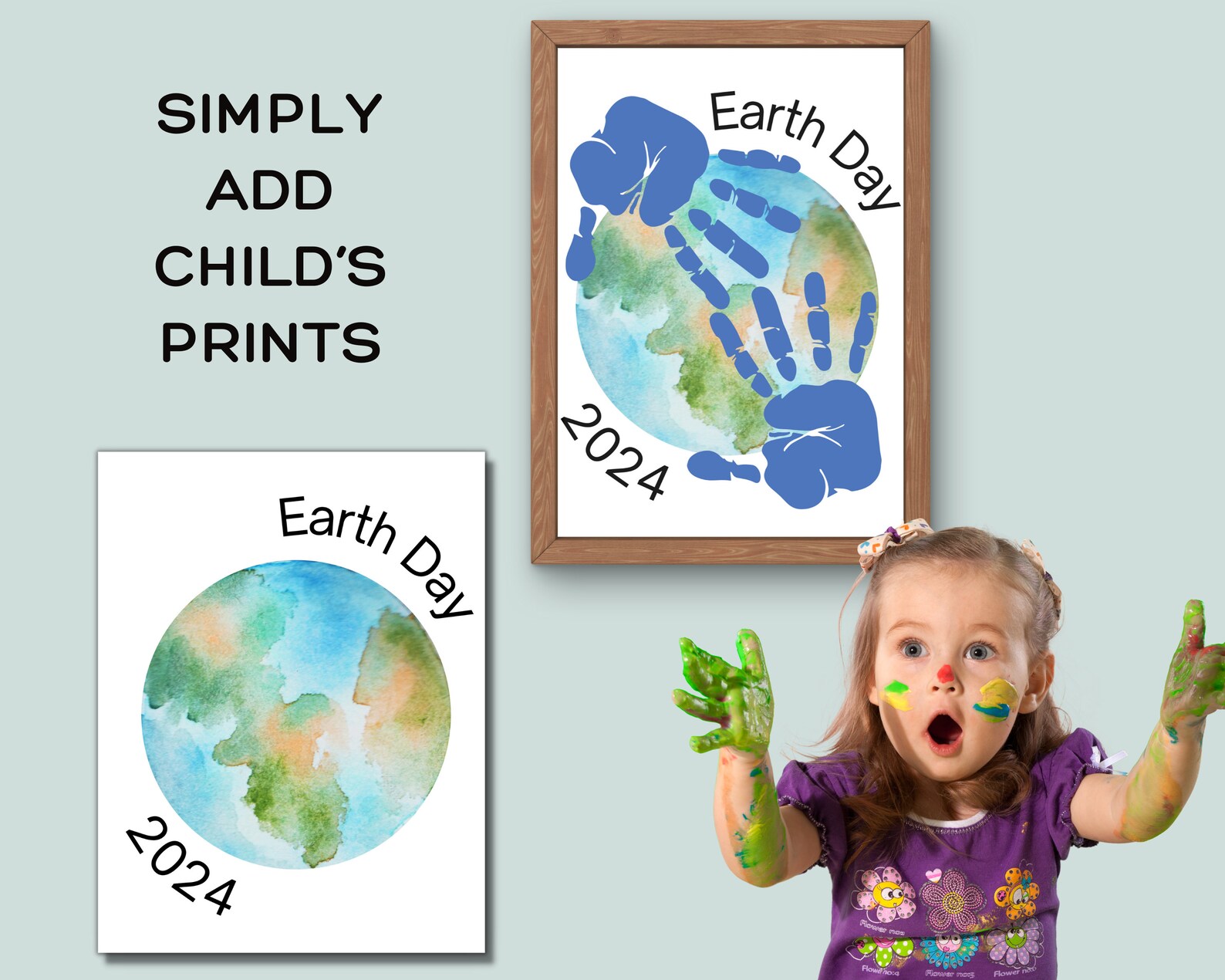 Earth Day Handprint Art, Earth Day Printable, Earth Day Activities ...
