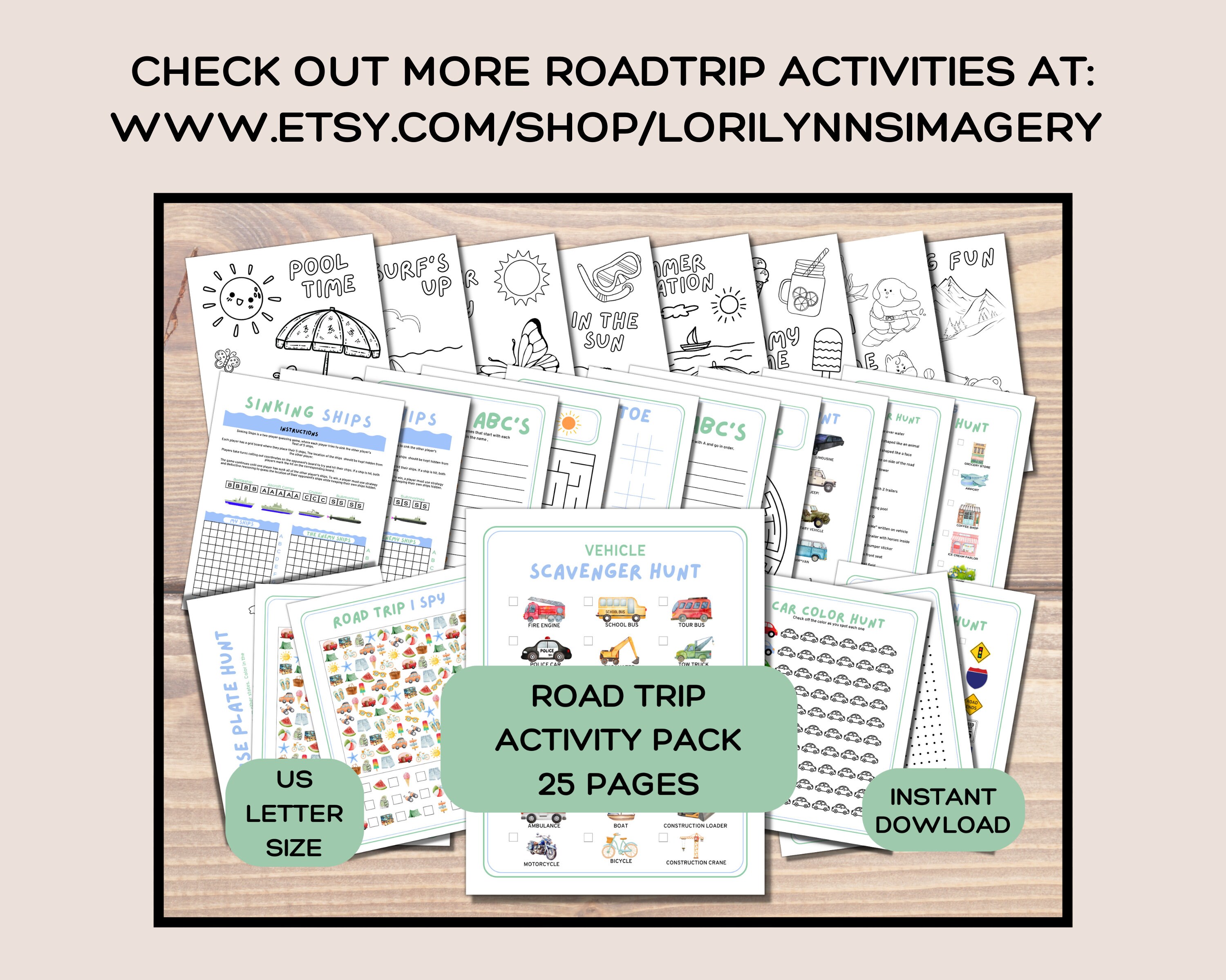 Scavenger Hunt Road Trip Bingo Road Trip Games Printable - Etsy