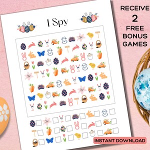 Easter I Spy, Easter Scavenger Hunt and Maze for Kids, Printable Easter ...