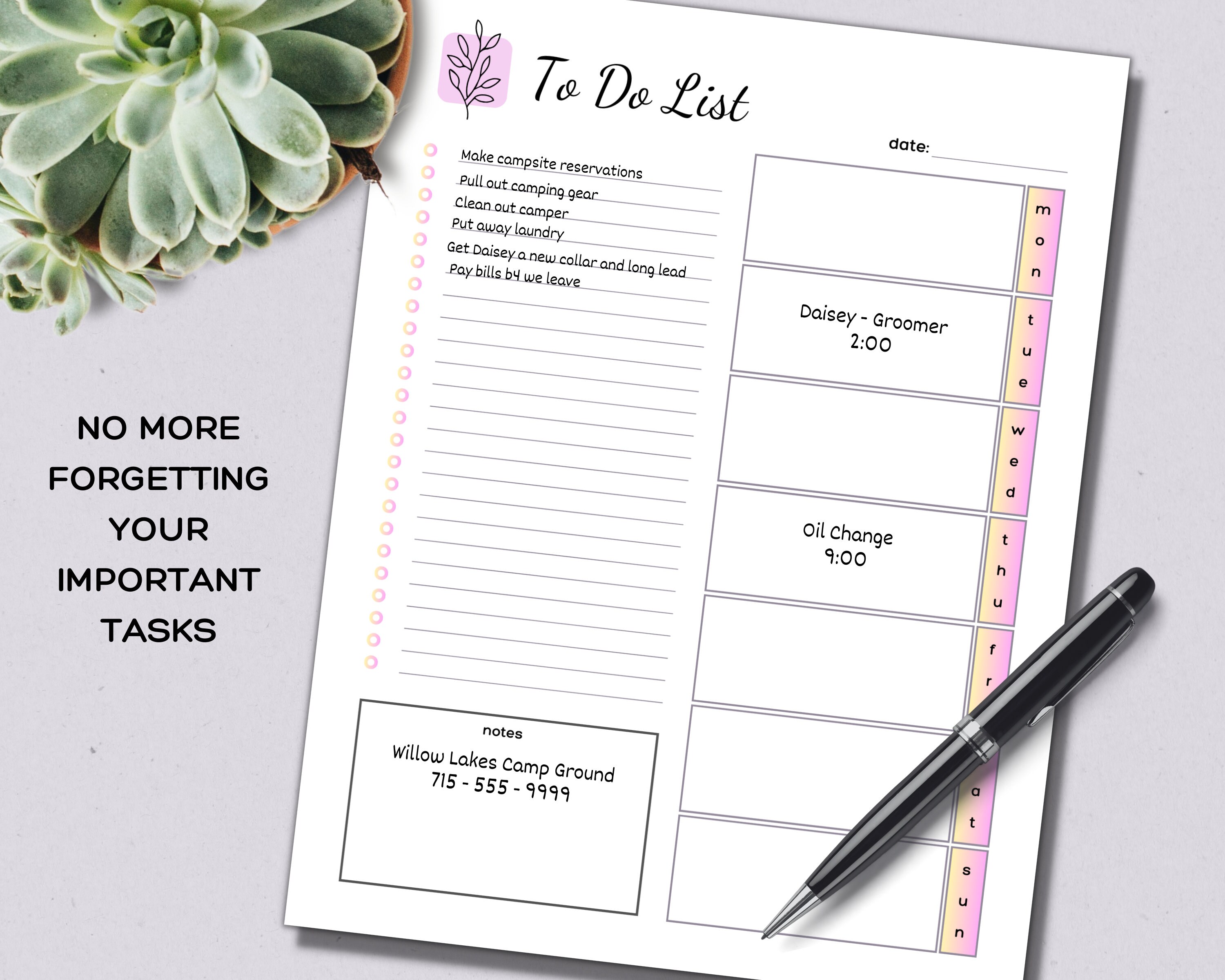 To Do Lists, Master Task Checklist, to Do List Printable Bundle, Chore ...