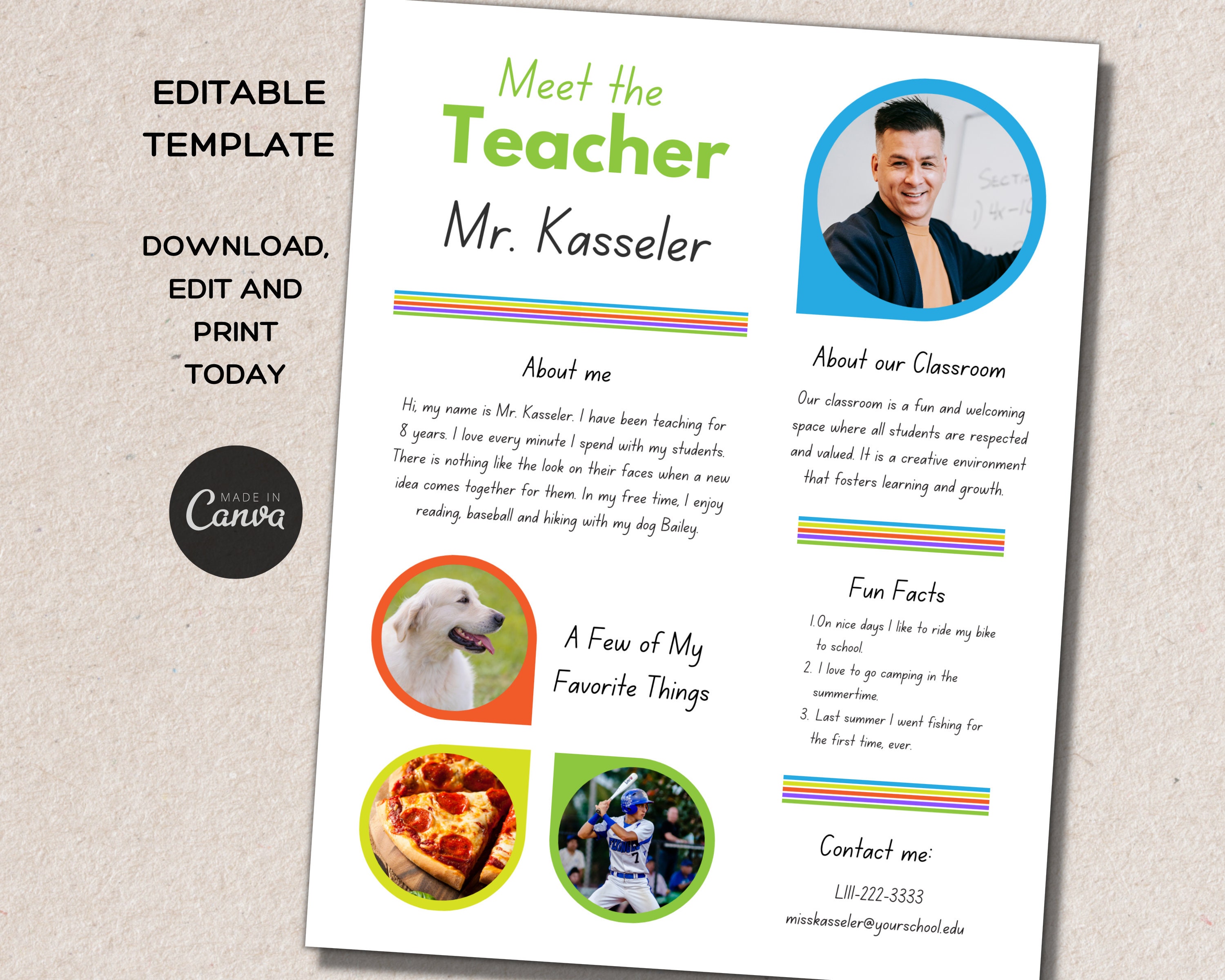 Meet the Teacher Welcome Letter Template, Welcome Back to School Flyer ...