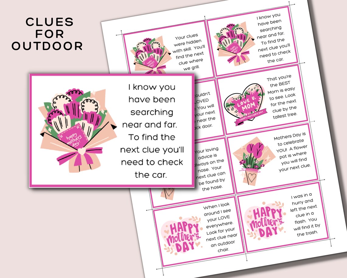 Mothers Day Scavenger Hunt, Mothers Day Games Printable, Scavenger Hunt ...