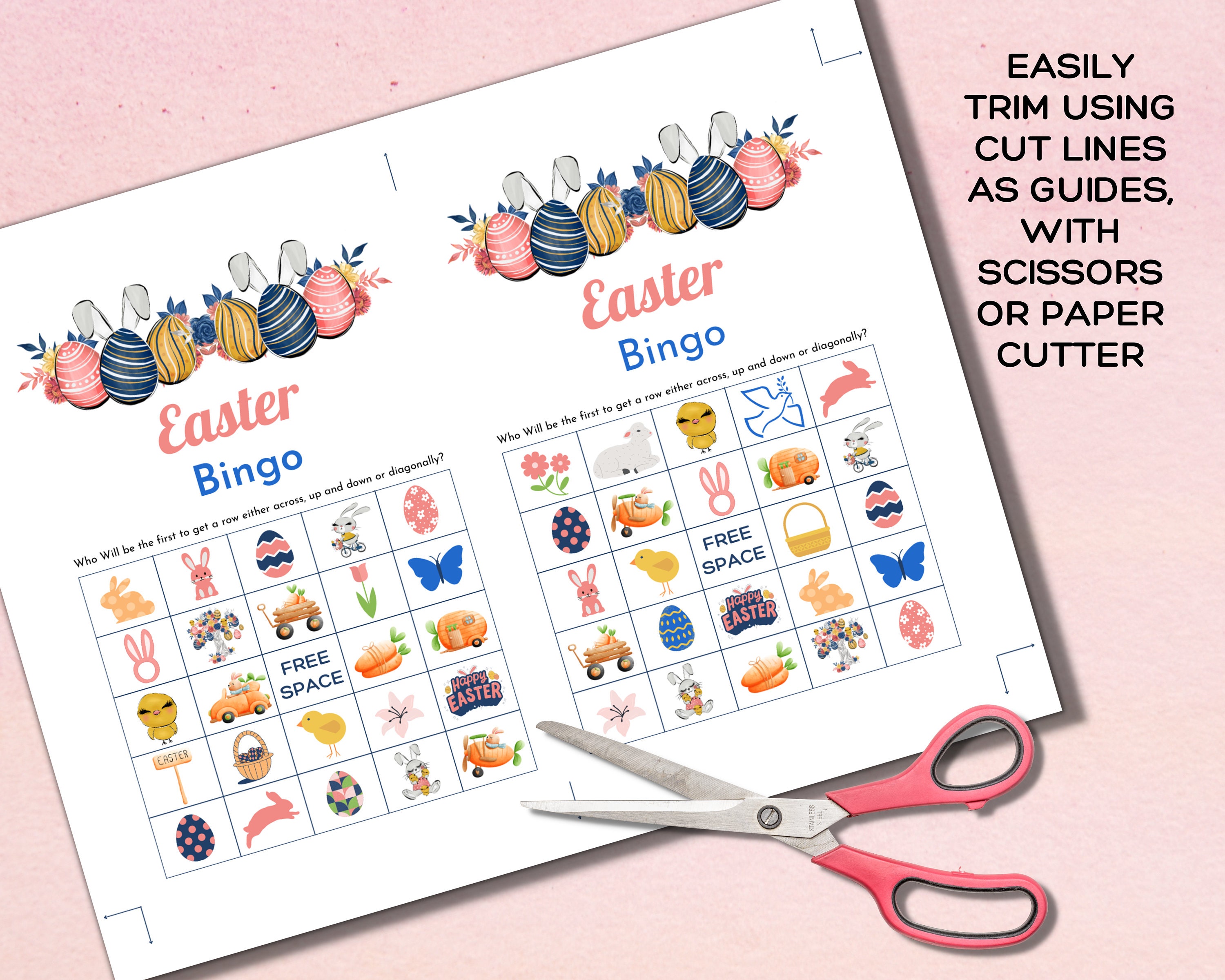 Easter Bingo Cards Printable, Easter Family Games, Family Game Night ...