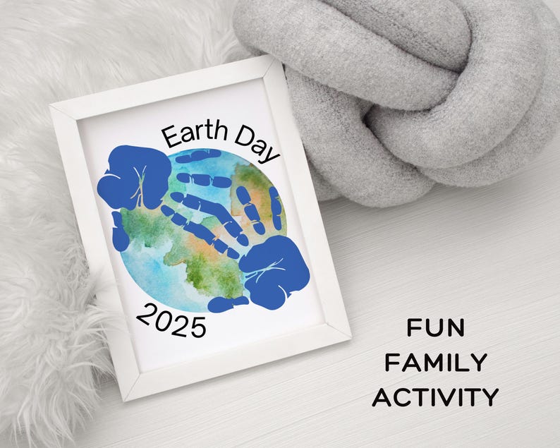 Earth Day Printable Handprint Art, Montessori Handprint Craft Activity ...