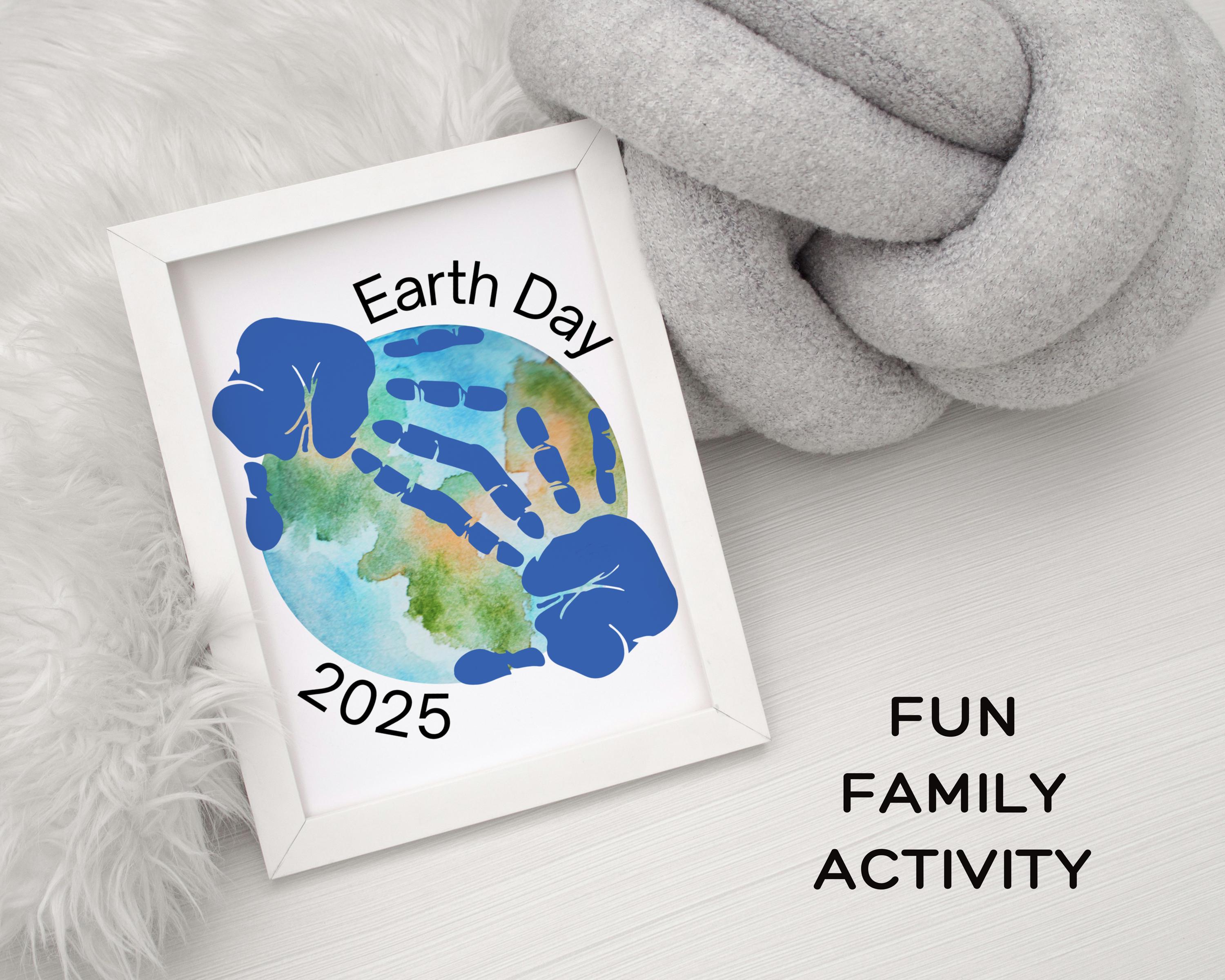 Earth Day Printable Handprint Art, Montessori Handprint Craft Activity ...