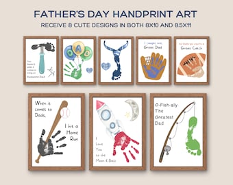 Fathers Day Handprint Art, Guitar Handprint for Dad, Kids Handprint Art ...