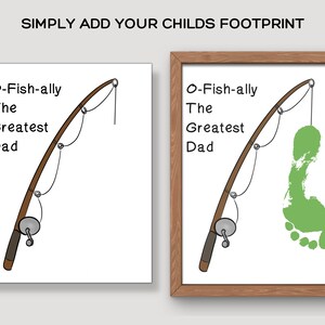 Fathers Day Footprint Craft, DIY Gift for Dad, Fathers Day Handprint ...