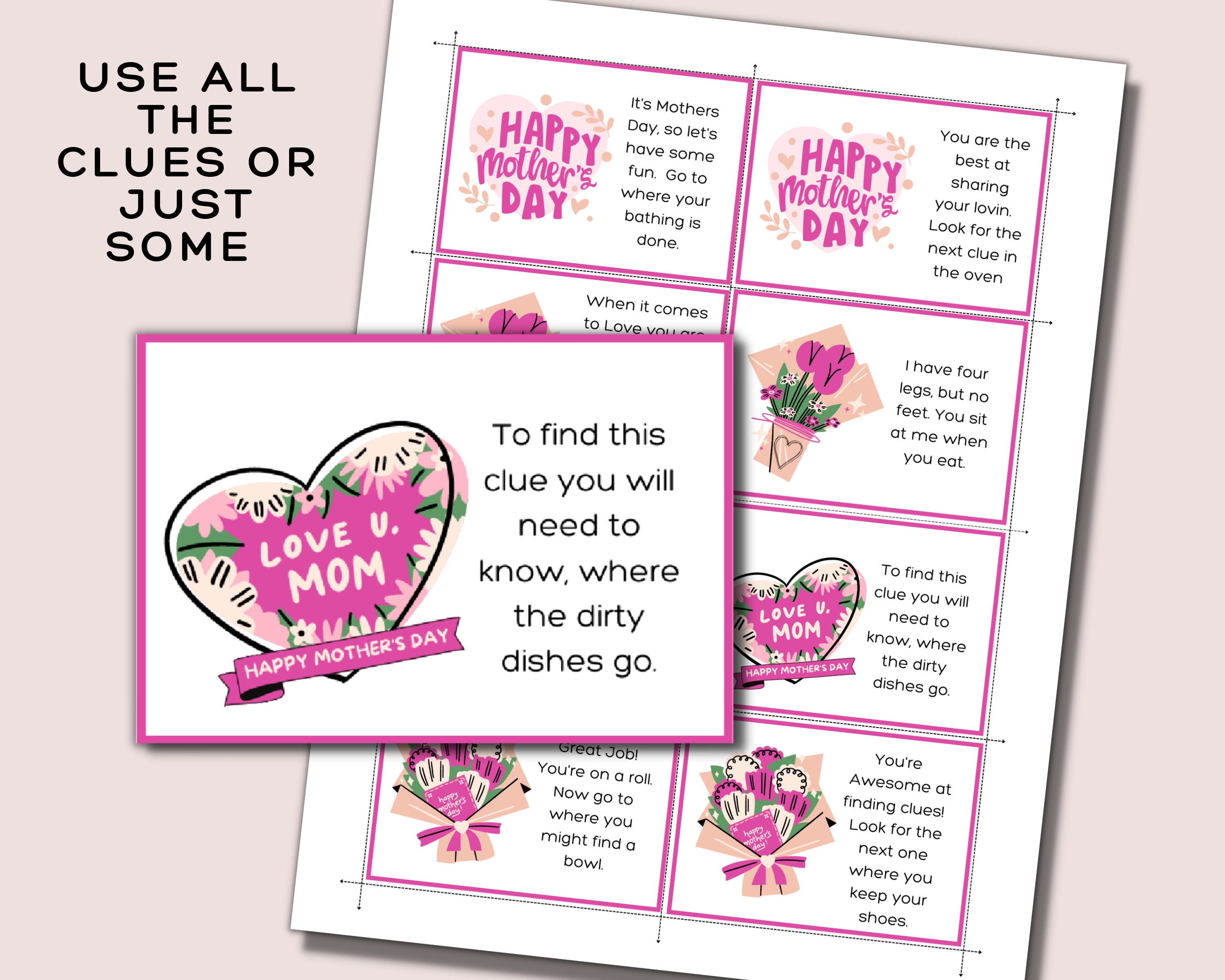 Mothers Day Scavenger Hunt, Mothers Day Games Printable, Scavenger Hunt ...