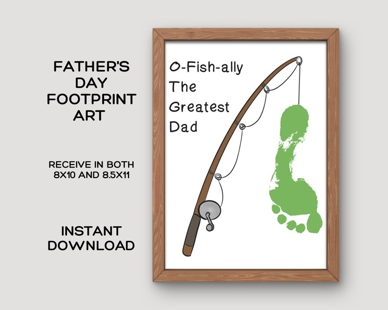 Fathers Day Footprint Craft, DIY Gift for Dad, Fathers Day Handprint ...